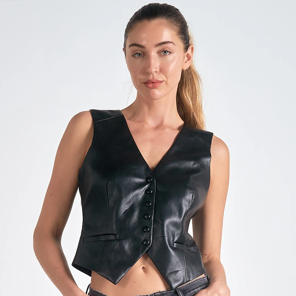 V Neck Button Down Vest – DLM Supply