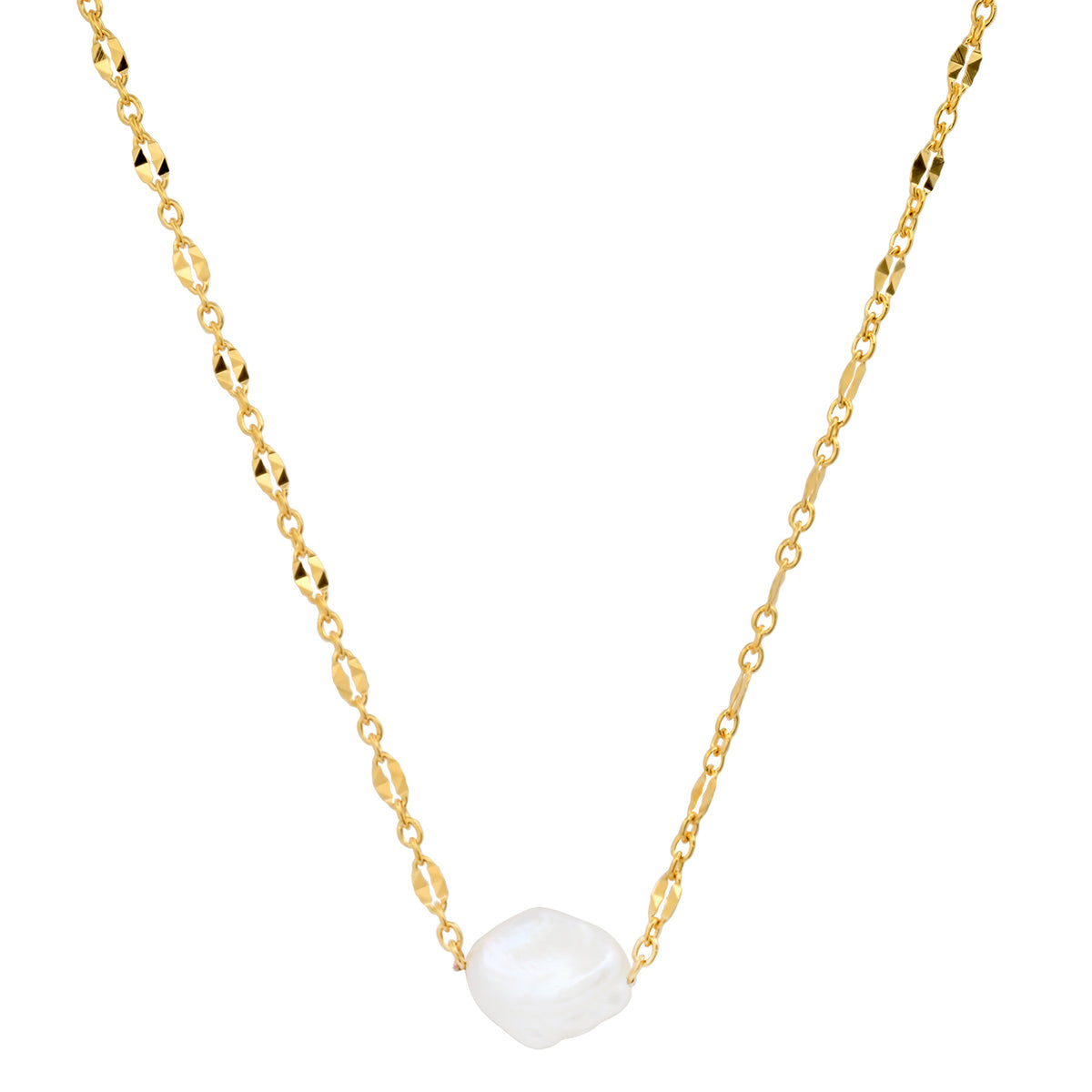 Textured Anchor Chain with Pearl Pendant – DLM Supply